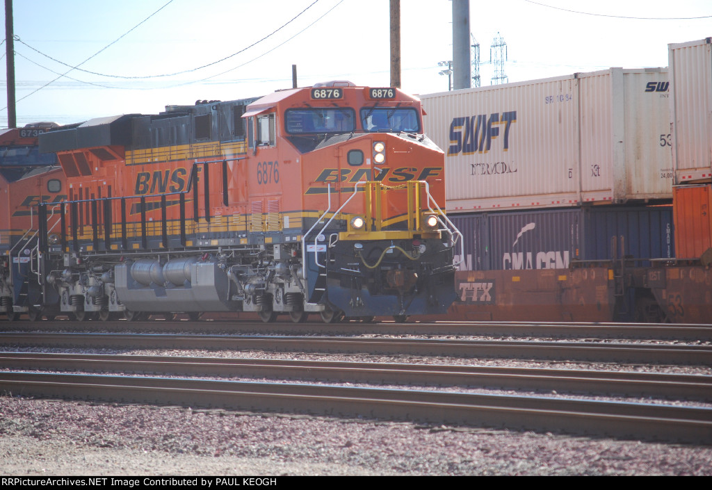 BNSF 6876 close up shot.
